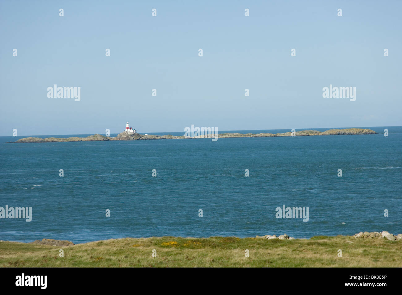 Skerries Lighthouse from Carmel Head from the Anglesey coastal path ...