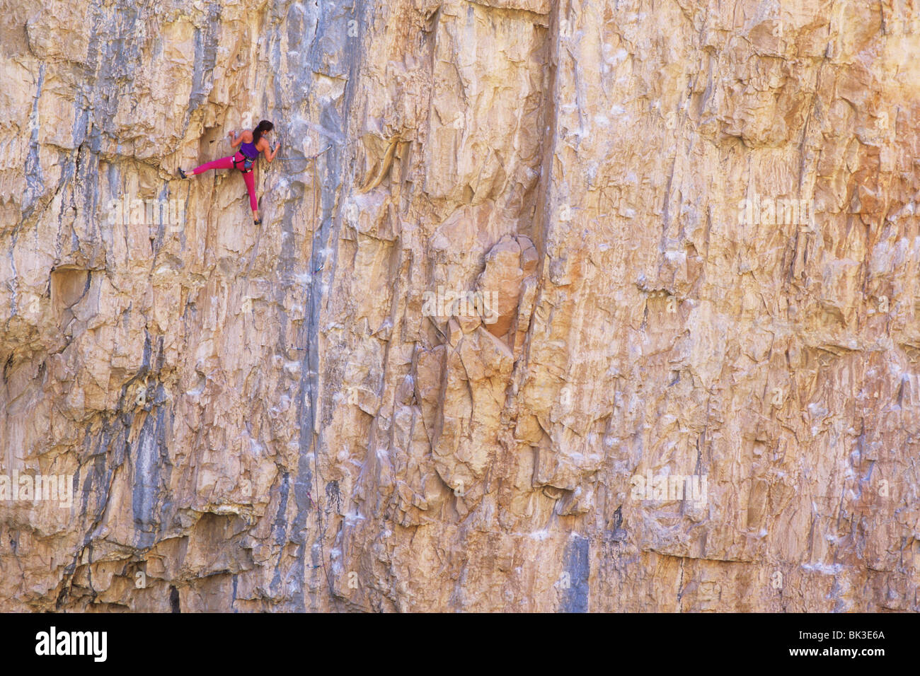 Woman rock climbing at Rifle, Colorado Stock Photo - Alamy