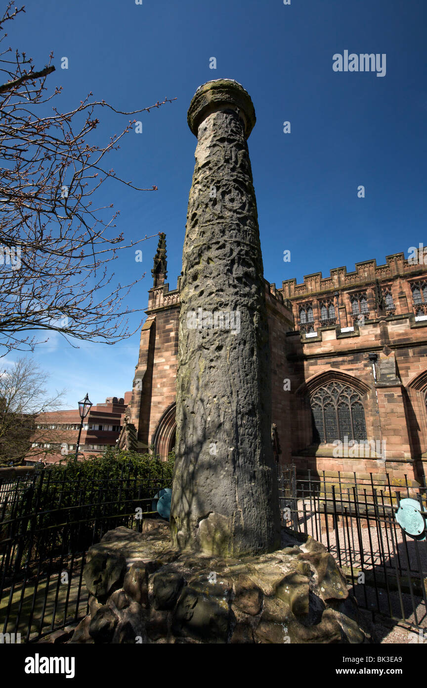 Carved Stone Cross Shaft St Peters Gardens Wolverhampton West Midlands ...