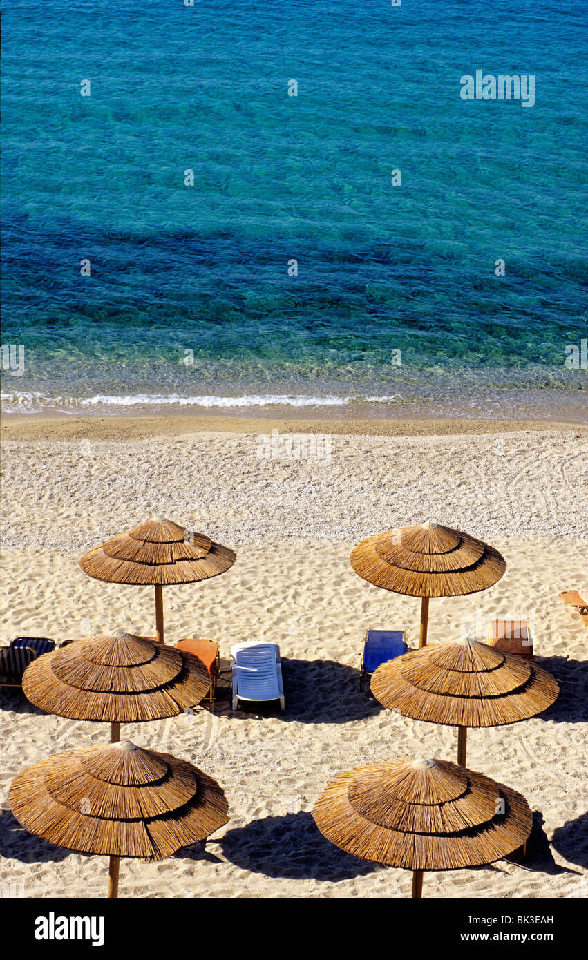 Elia beach, Mykonos island, Greece Stock Photo - Alamy