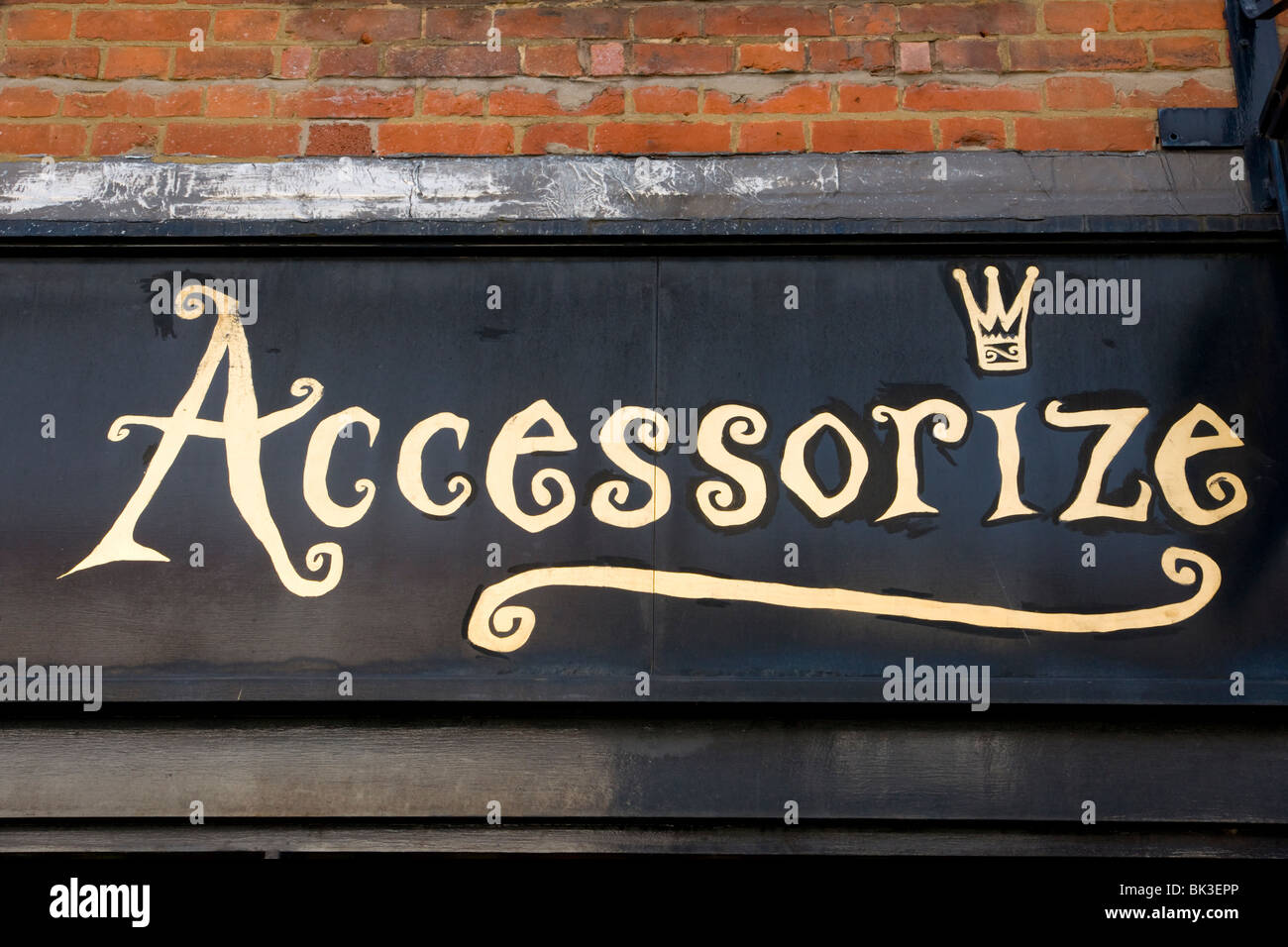 Accessorize Store Sign Stock Photo - Alamy