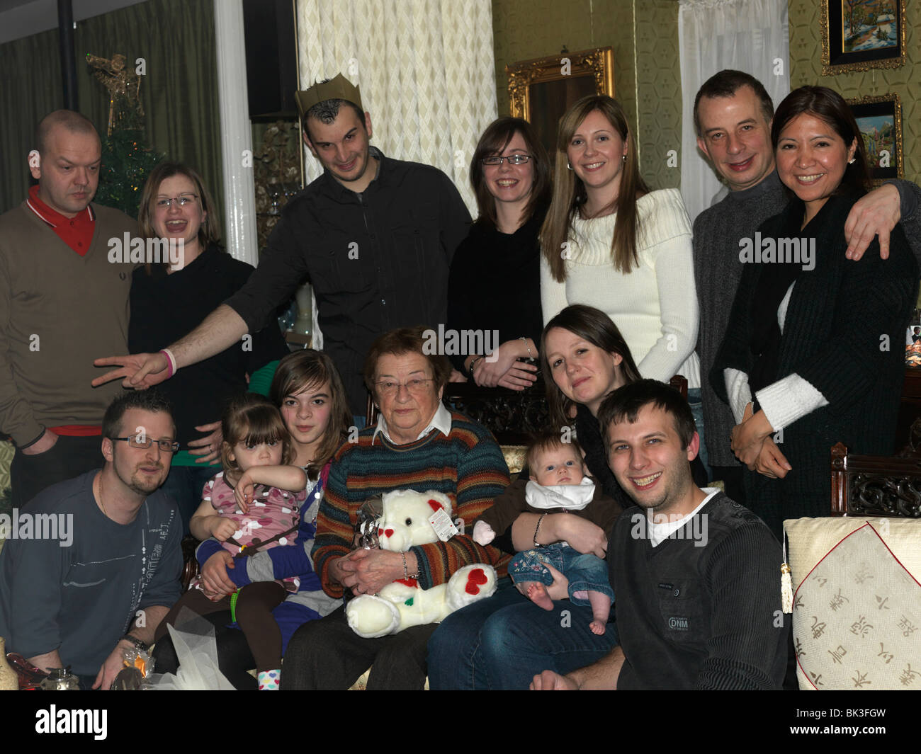 Portrait Of Family Group Stock Photo - Alamy