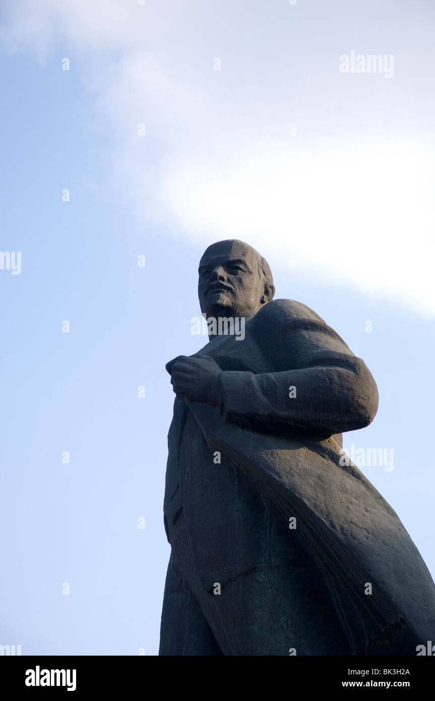 Statue of Bolshevik leader Vladimir Lenin in Georgievsk in the North ...