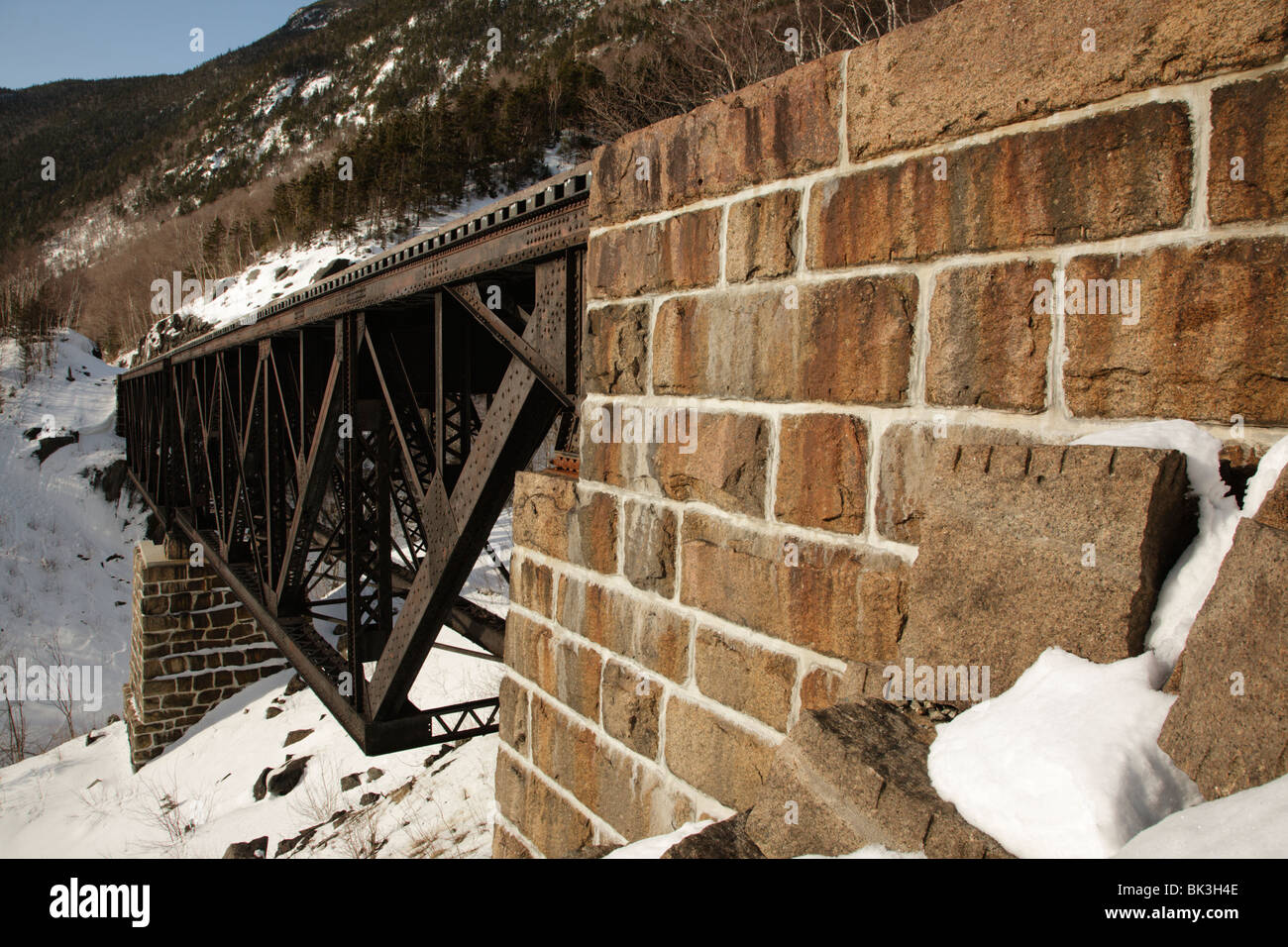 Crawford Notch State Park - Willey Brook Trestle during the winter ...