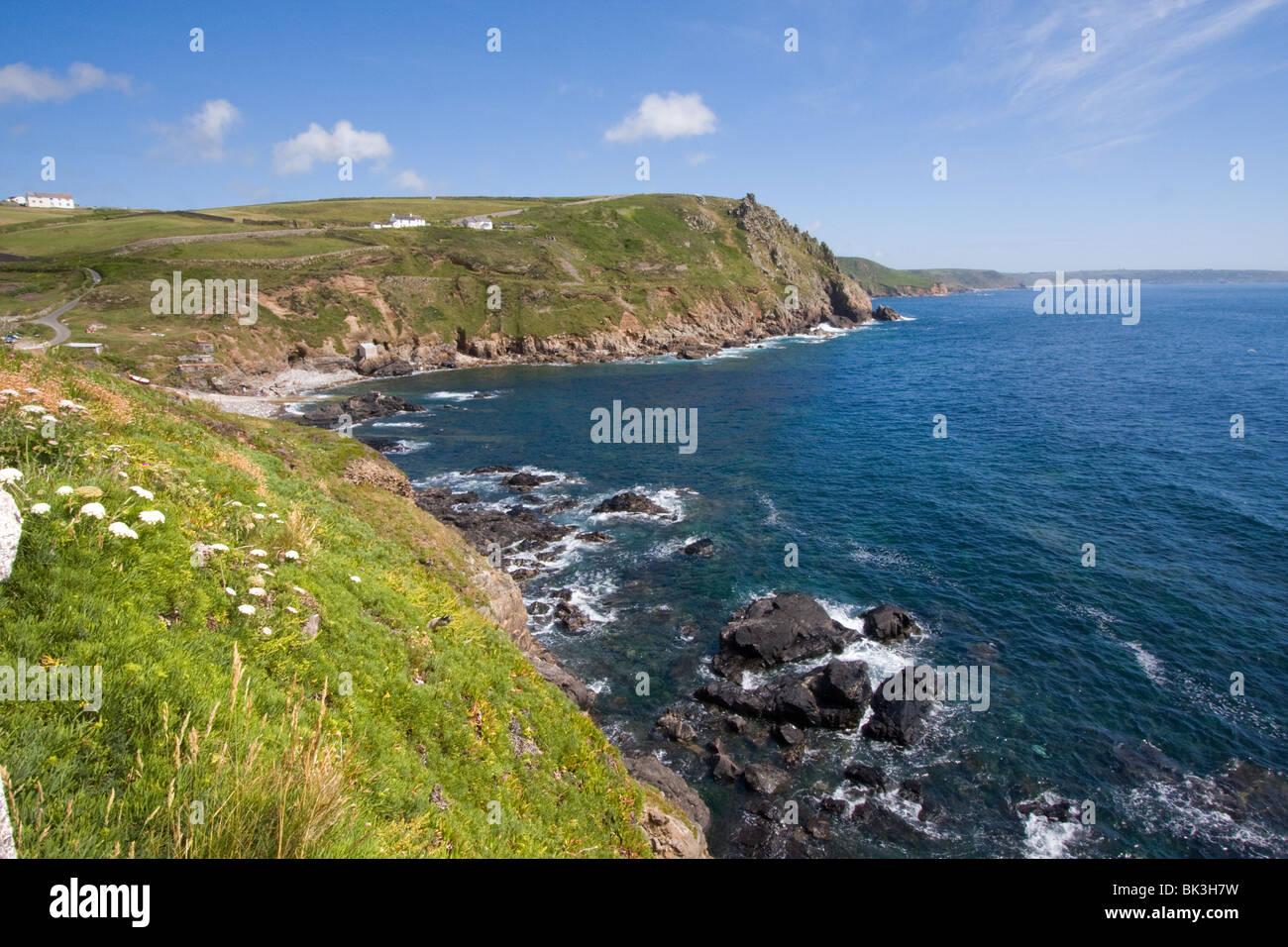 View out to sea from the west coast of Cornwall Stock Photo - Alamy