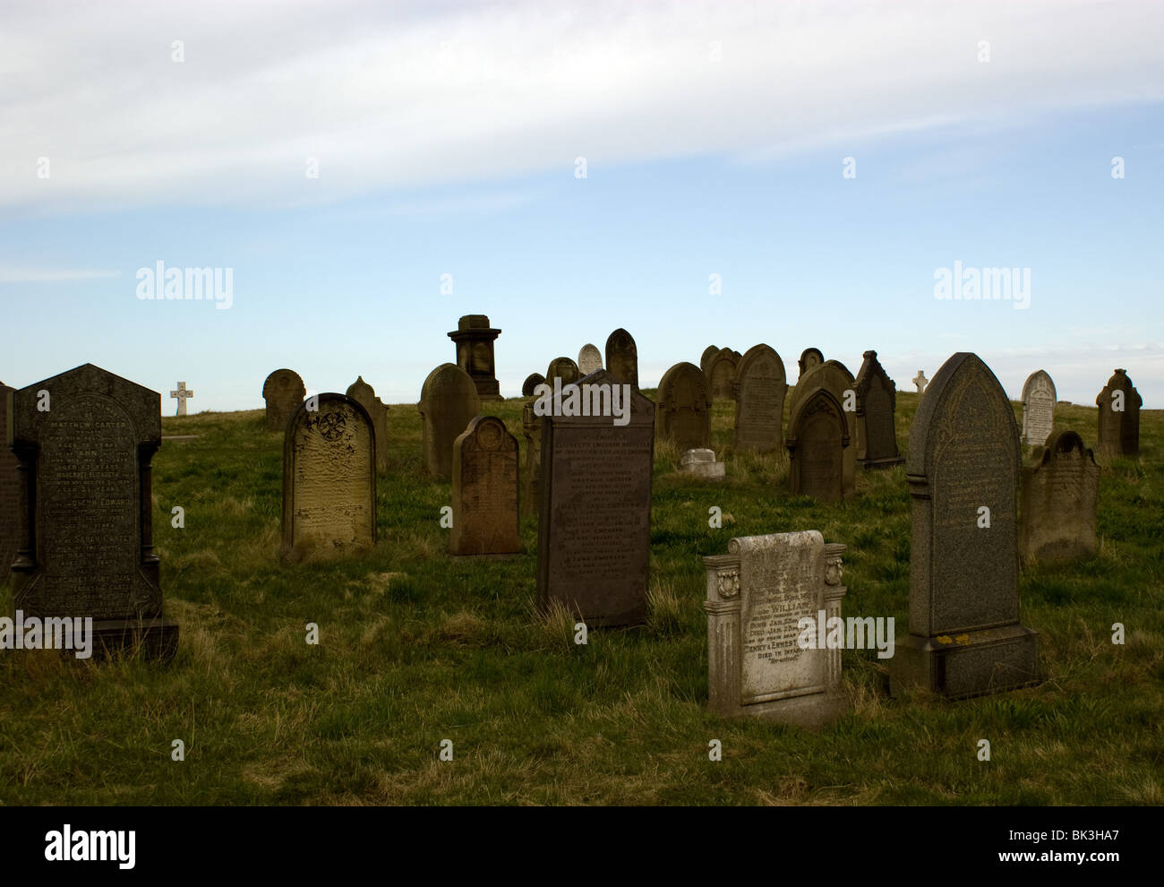 SPION COP CEMETARY GRAVEYARD INCLUDING JEWISH HEADSTONES HARTLEPOOL UK ...