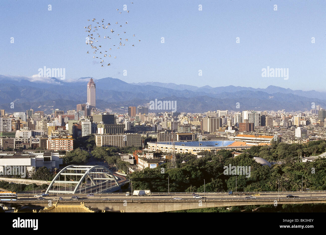 View of Taipei from Grand Hotel showing Shin Kong Life Tower in ...