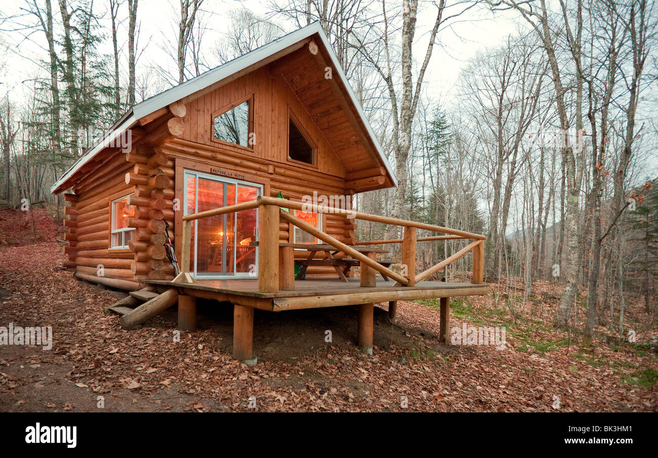 Mountain hut and landscape Stock Photo - Alamy