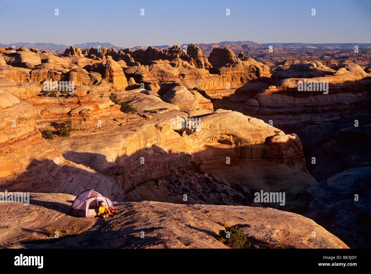 Camping in the Fins section in the Maze District in Canyonlands ...