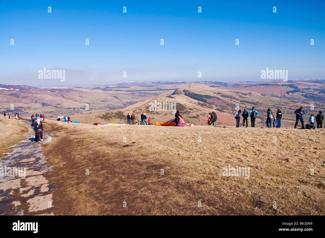 Mam Tor and the Great Ridge in the Peak District Stock Photo - Alamy