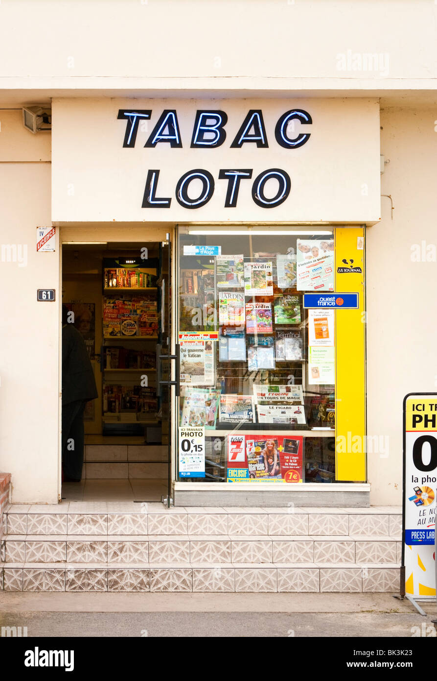 French Tabac at Merville Franceville Plage, Normandy, France Europe ...
