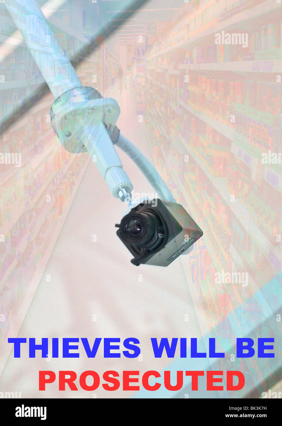 Waring sign for thieves Stock Photo - Alamy