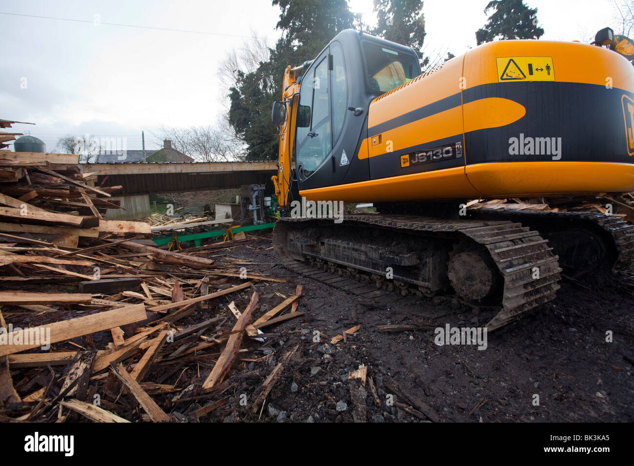 Deforestation, trees being chopped down to make way for farm land and ...