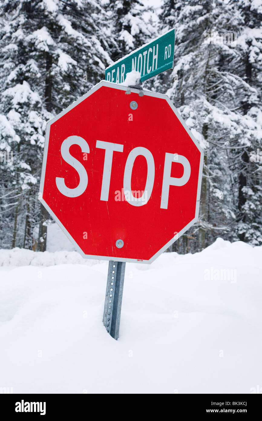 Snow Covered Stop Sign High Resolution Stock Photography and Images - Alamy