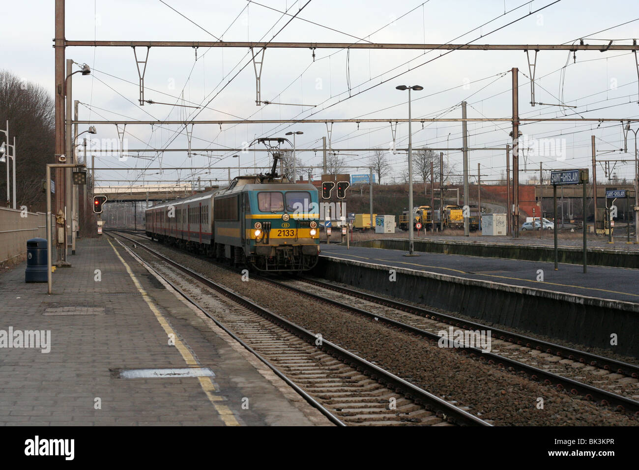 Belgian train. Saint Ghislain station. Belgium Stock Photo - Alamy