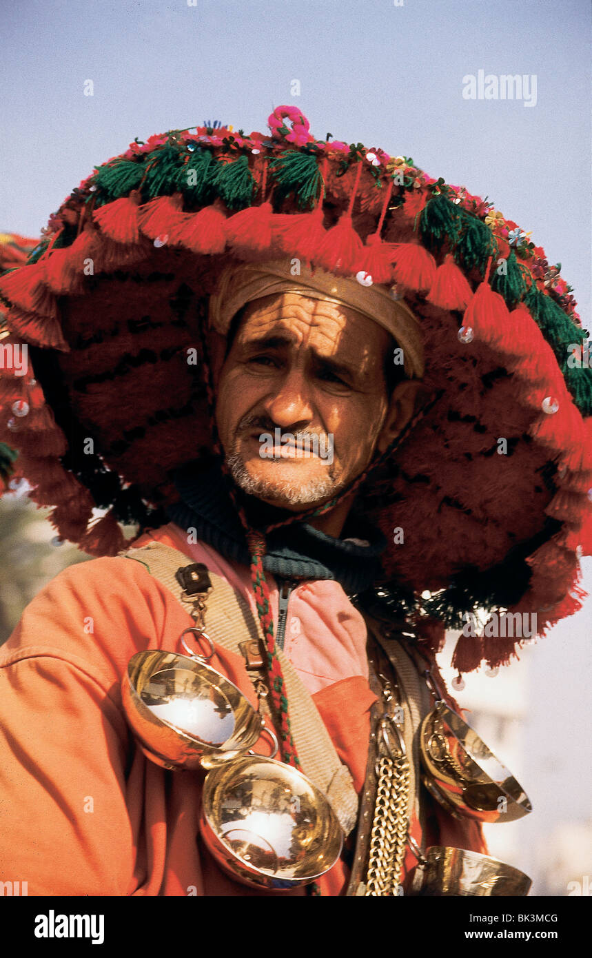 Merchant selling water in Casablanca, Morocco Stock Photo - Alamy