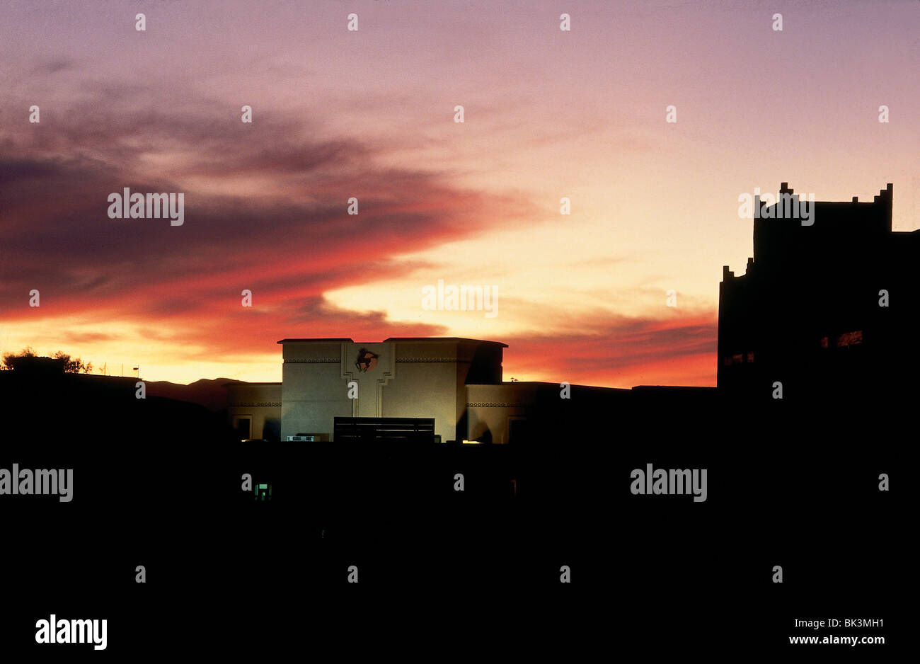 Sunset over buildings in Safi or Asfi, Morocco, North Africa Stock ...