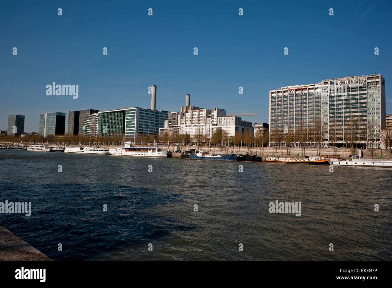 Paris, France, Cityscape, Office Buildings, on Seine River, Cityscape ...