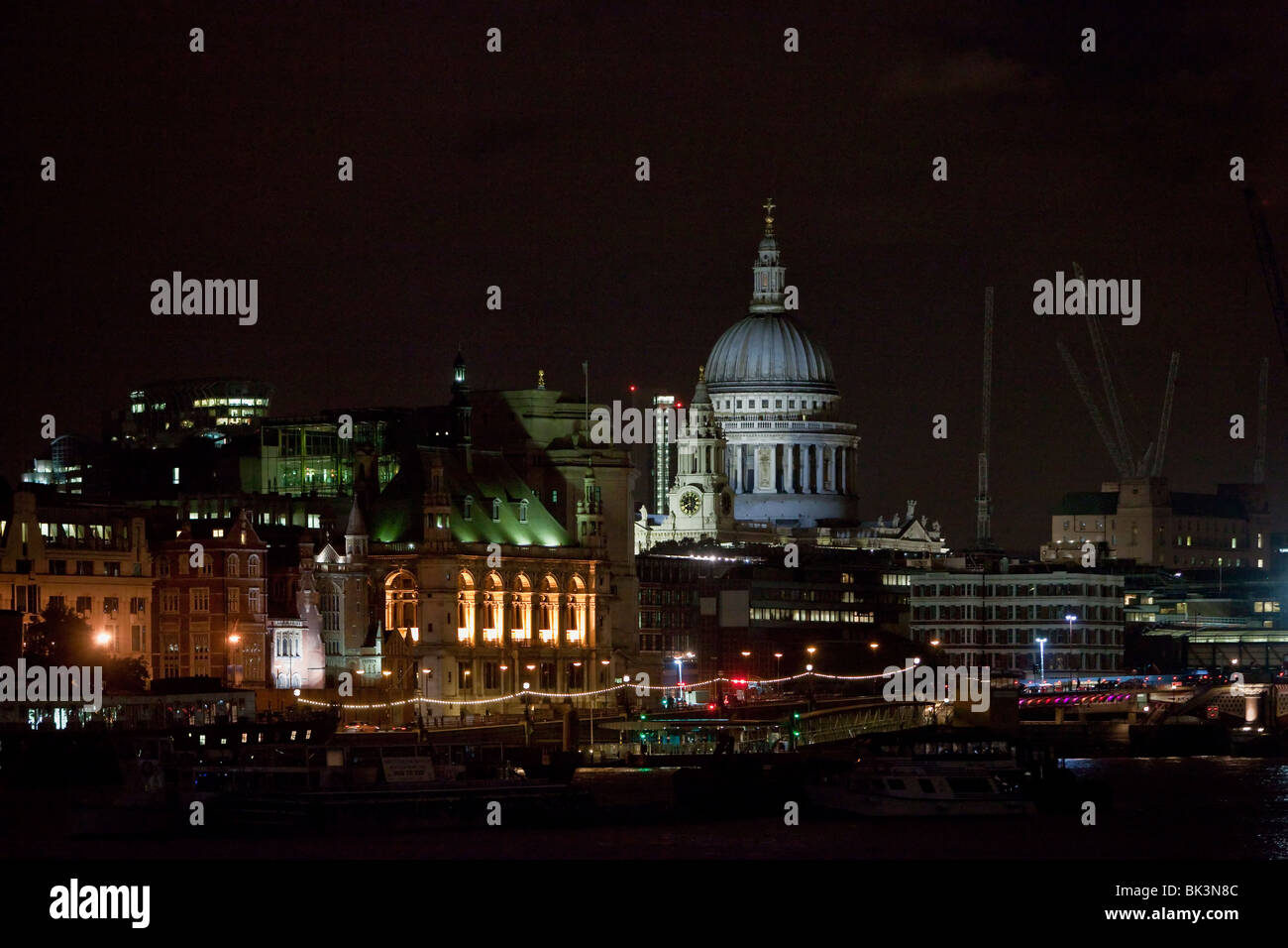 London by night, St Paul's Cathedral, England Stock Photo - Alamy