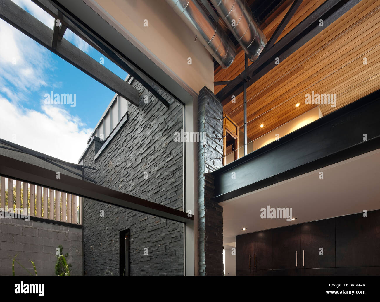 Architectural detail, contemporary house, courtyard Stock Photo - Alamy