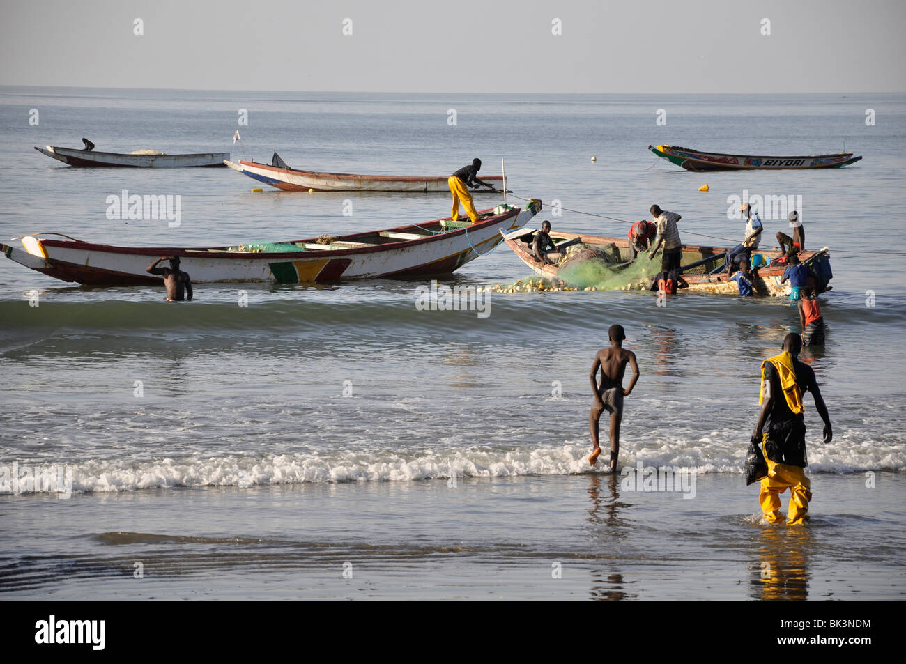 Fishing harbour in The Gambia Stock Photo - Alamy