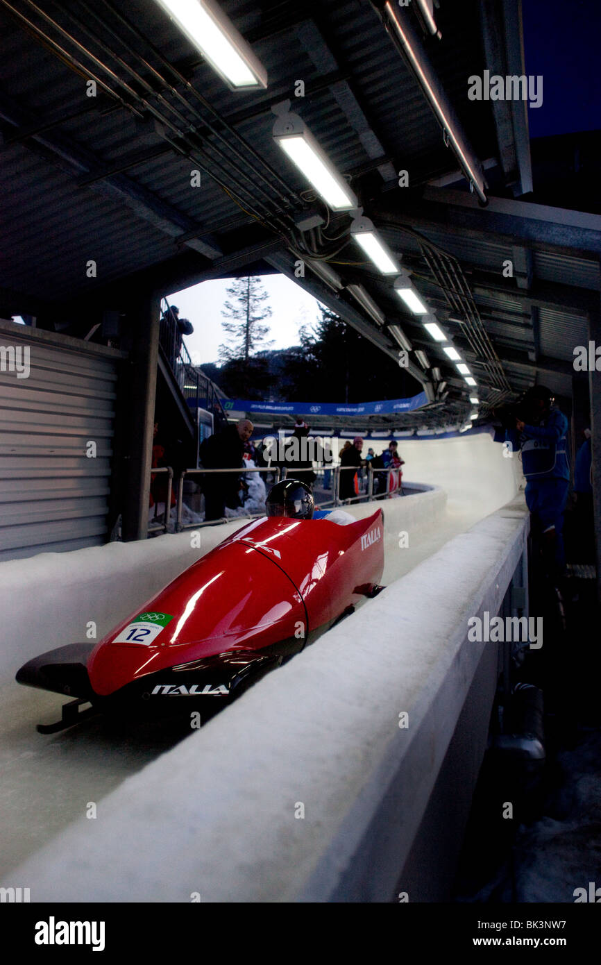 Action from Whistler Sliding Centre of the men's two man bobsleigh ...