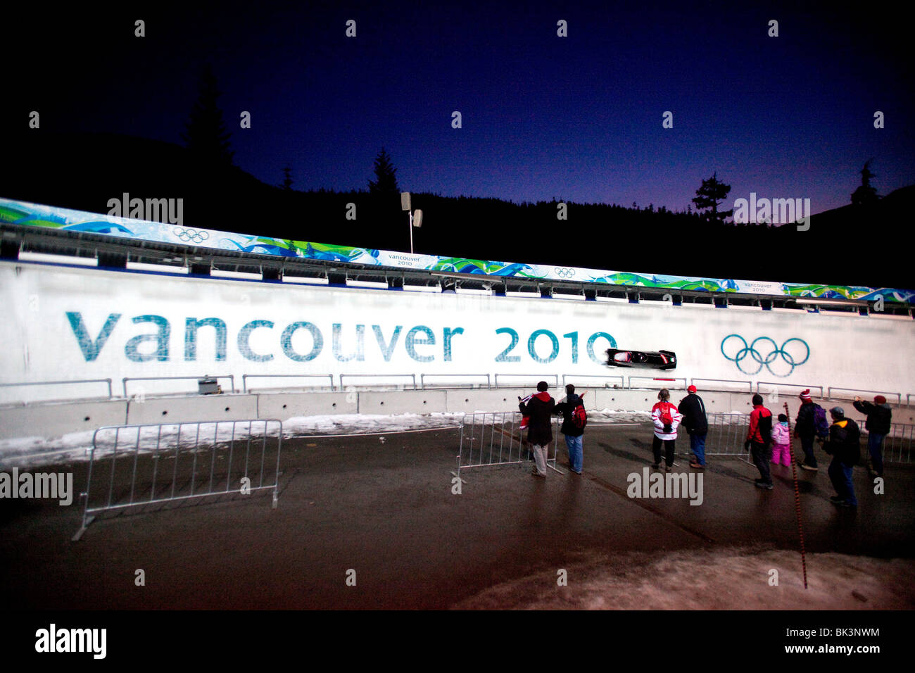 Action from Whistler Sliding Centre of the men's two man bobsleigh ...
