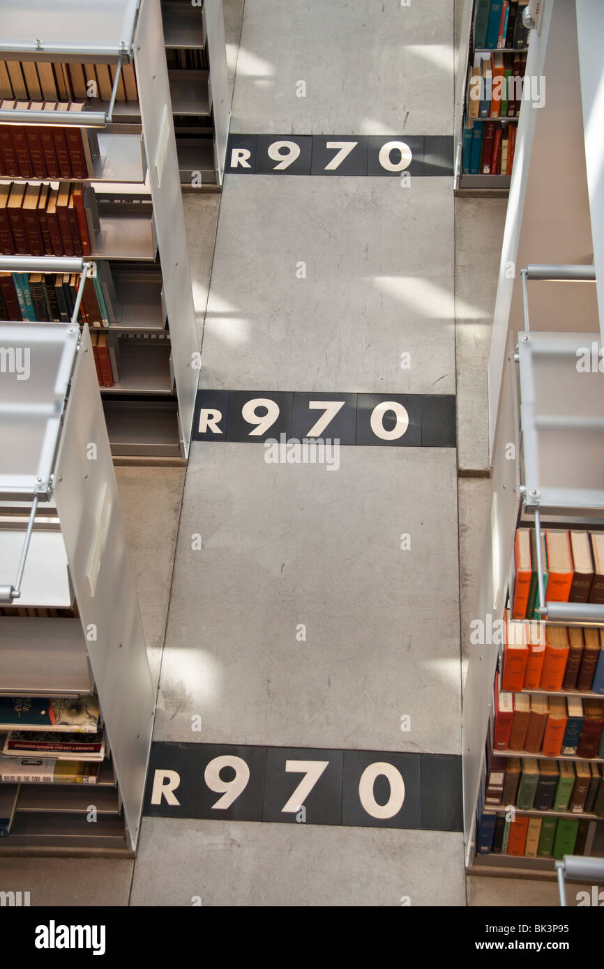 Dewey decimal classification numbers on floor of the downtown main ...