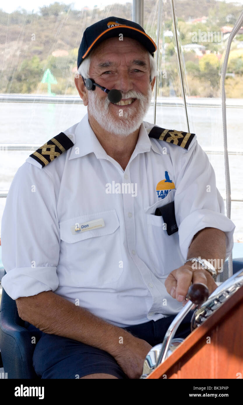 Ship captain steering boat hi-res stock photography and images - Alamy