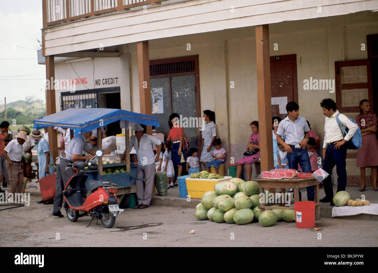Fruit and vegetable market in the village of San Ignacio, Belize Stock ...