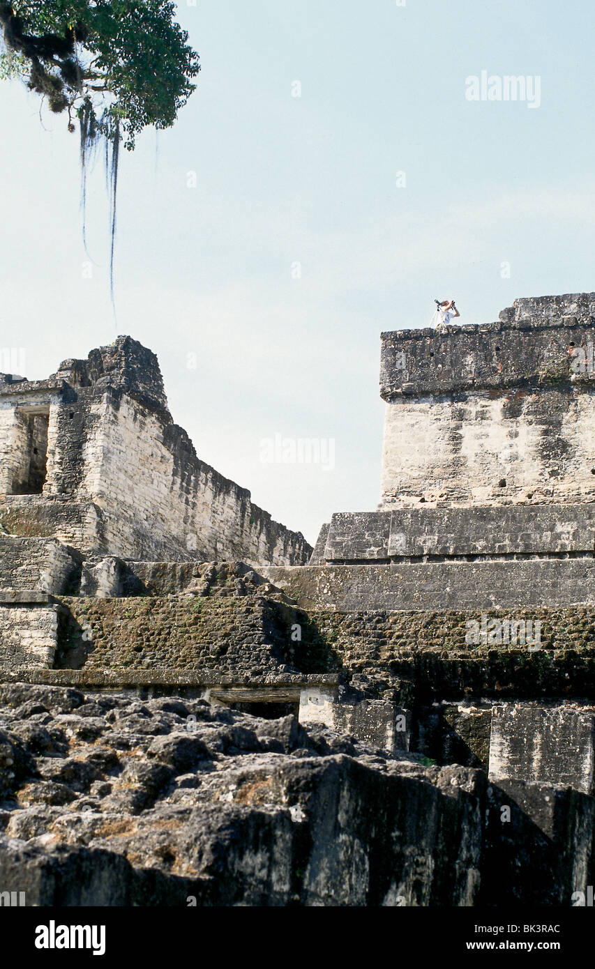 Ancient Pre-Columbian Maya archaeological site of the Mayan temple ...