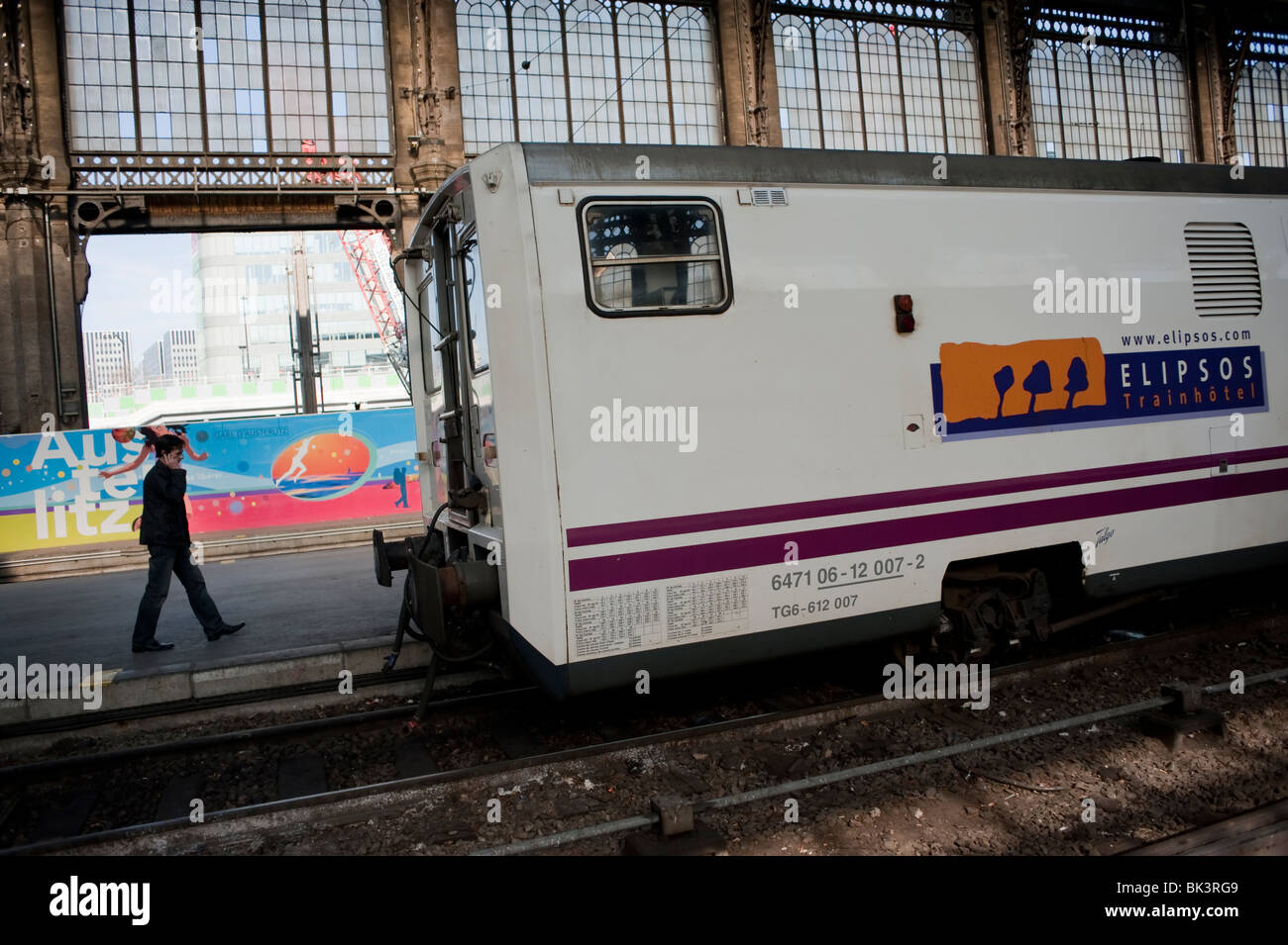 Paris, France, Overnight Train in "Gare d'Austerlitz" Train Station ...