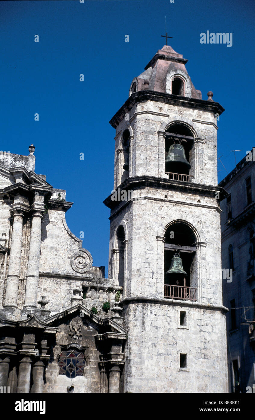 The Cathedral of Havana Cuba (built between 1748ñ1777) in Old Havana is ...