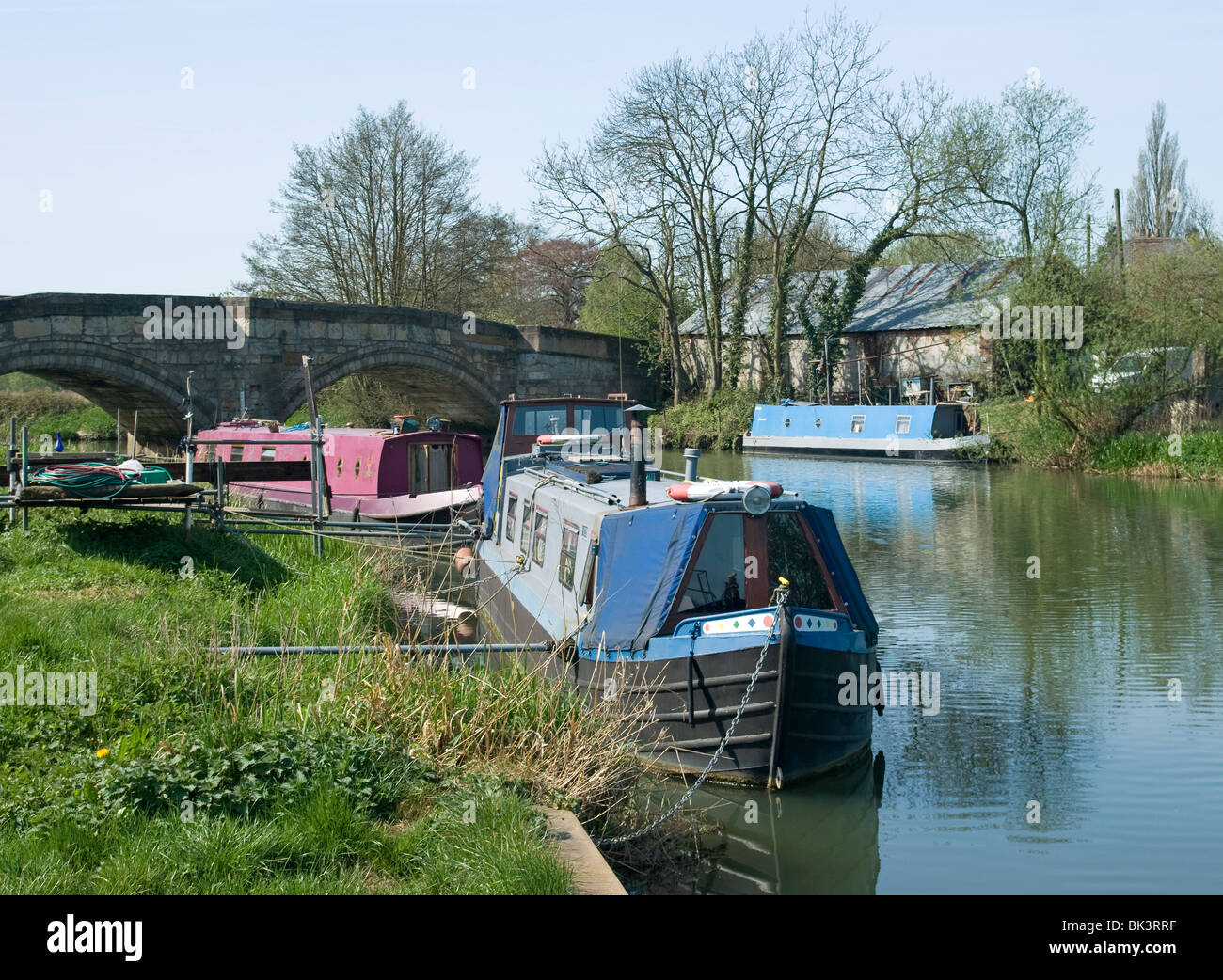 House boats on the river Derwent in Elvington Yorkshire Stock Photo - Alamy