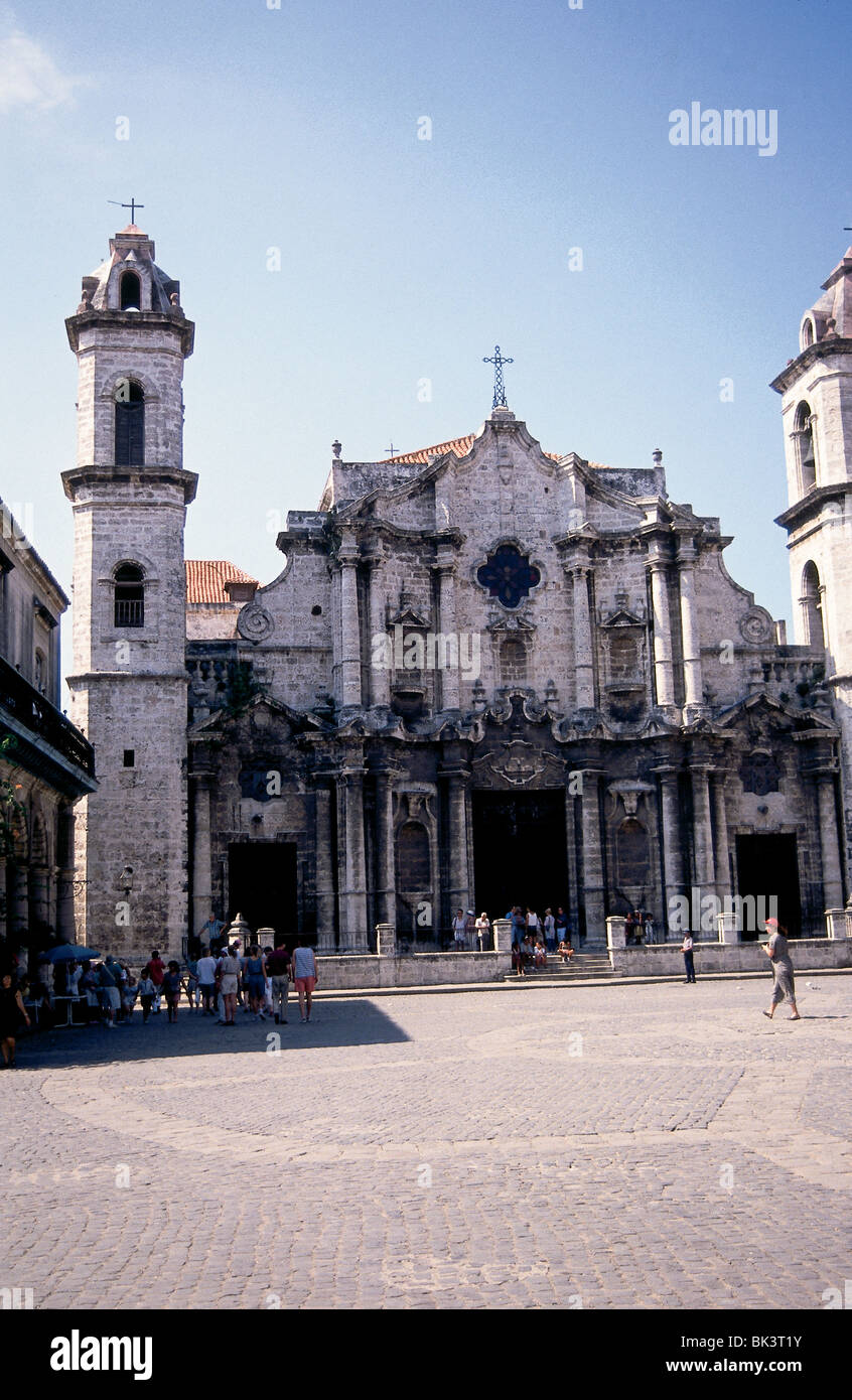 Cathedral of Havana Cuba (built between 1748-1777) in Old Havana is a ...