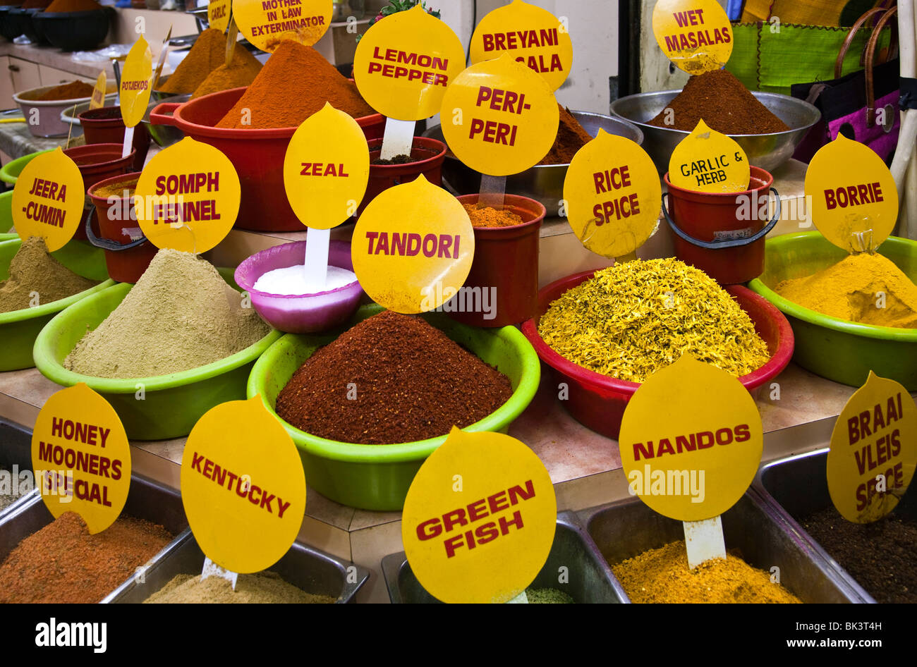 South Africa, Durban, a shop in the Indian Victoria street market Stock ...