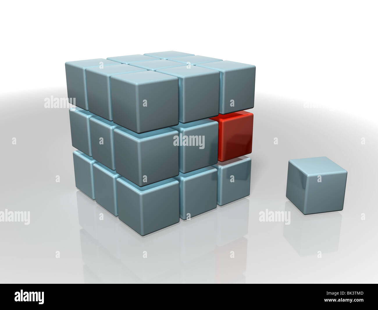 3d cube geometry box Cut Out Stock Images & Pictures - Alamy