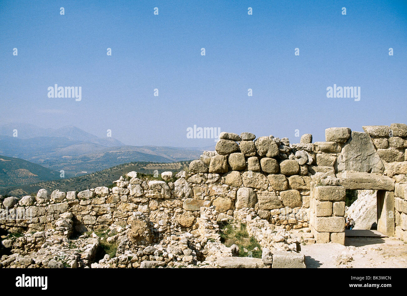 Lion Gate at the Acropolis of Mycenae, Greece Stock Photo - Alamy