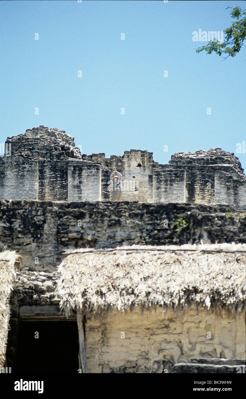 Architectural detail of Mayan ruins of the pre-Columbian Maya ...