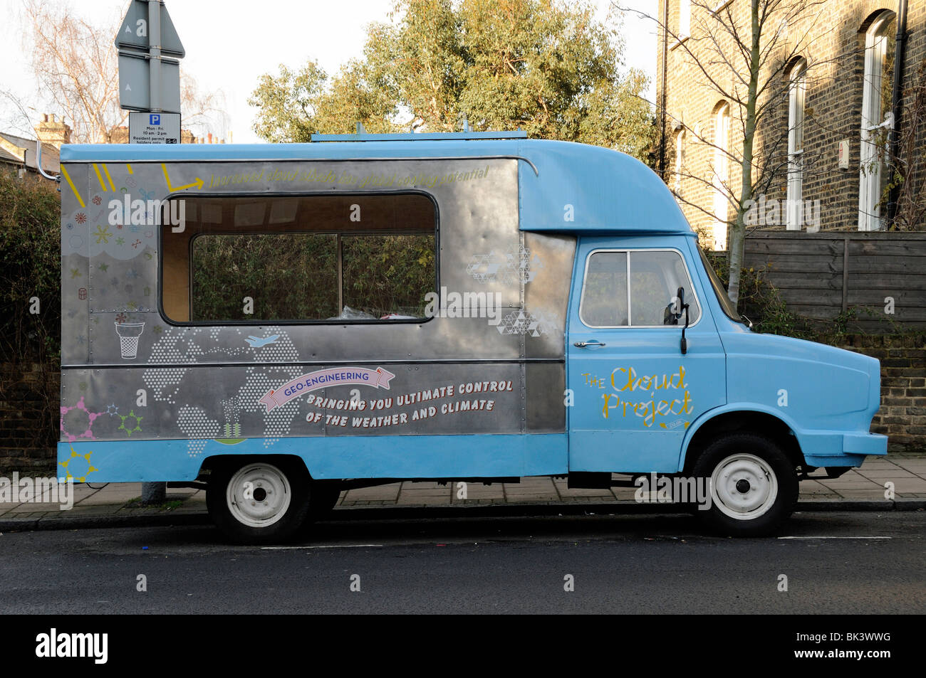 The Cloud Project, a Geo-Engineering Van parked in street Stock Photo ...