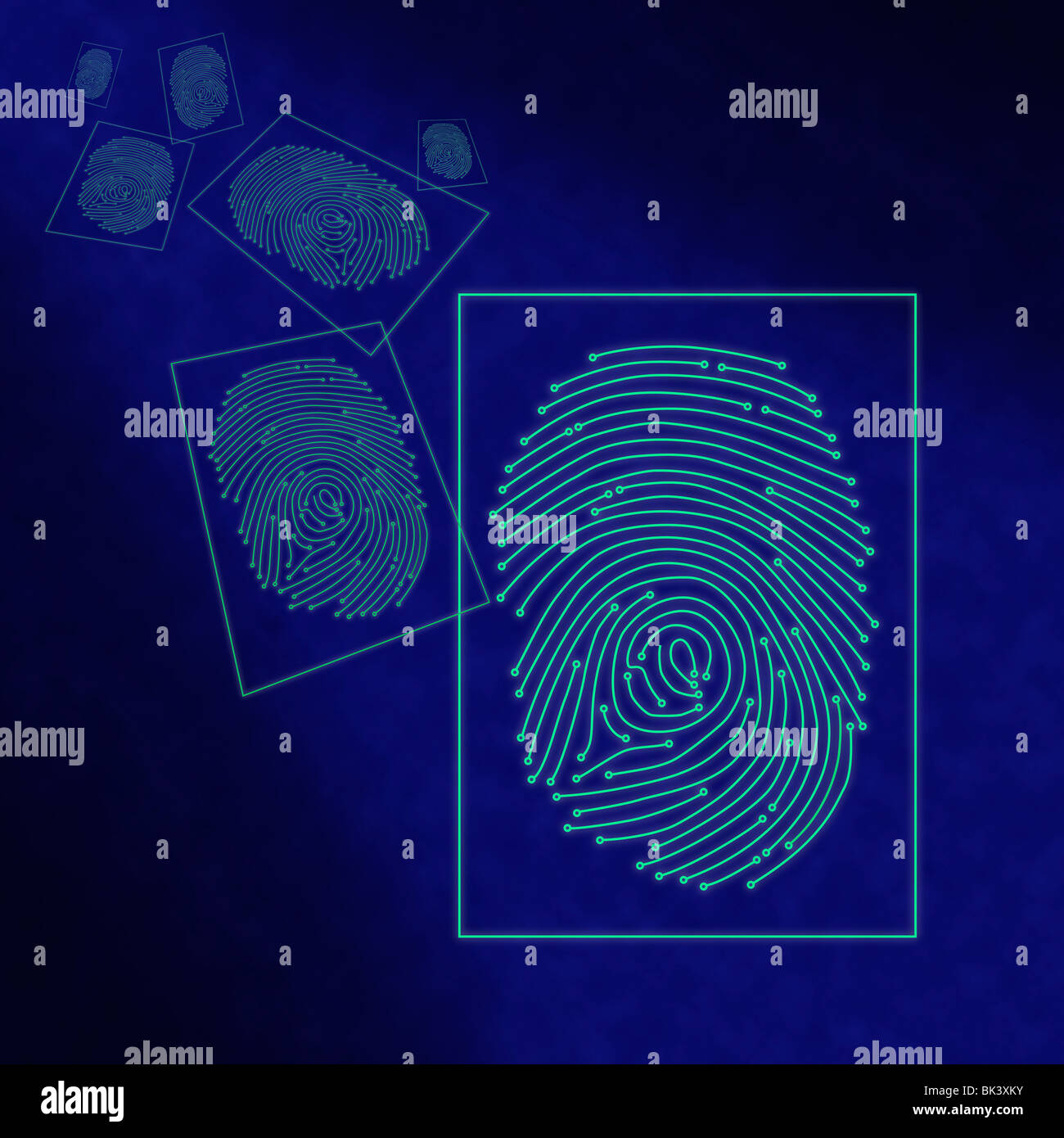 Electronic digital fingerprint processing Stock Photo - Alamy Electronic digital fingerprint processing Stock Photo - Alamy
