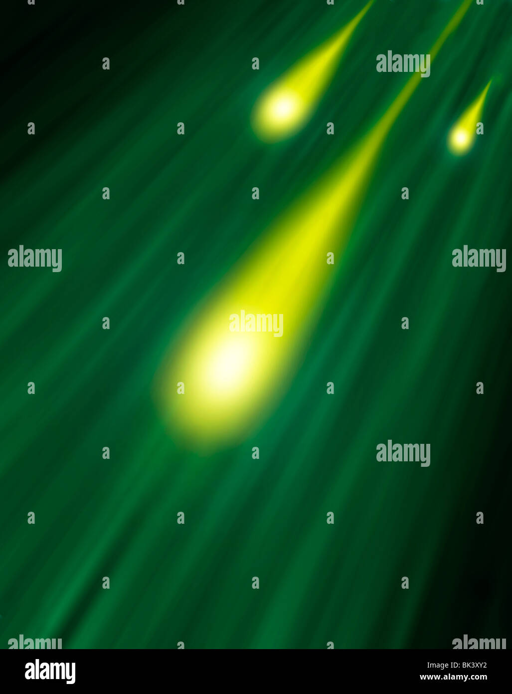 Three photons flying through a green vortex Stock Photo - Alamy