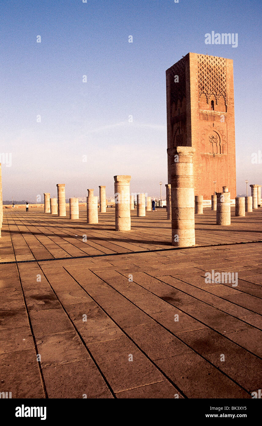 The Tour Hassan, Hassan Tower, a 12th Century Minaret stands among the ... The Tour Hassan, Hassan Tower, a 12th Century Minaret stands among the ...