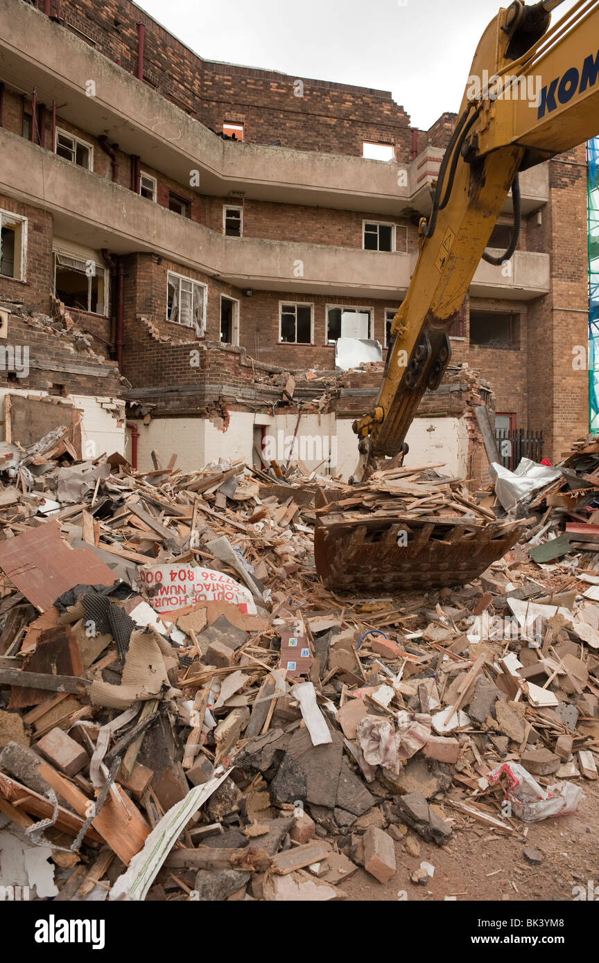 1960s tenement housing block under demolition Stock Photo - Alamy