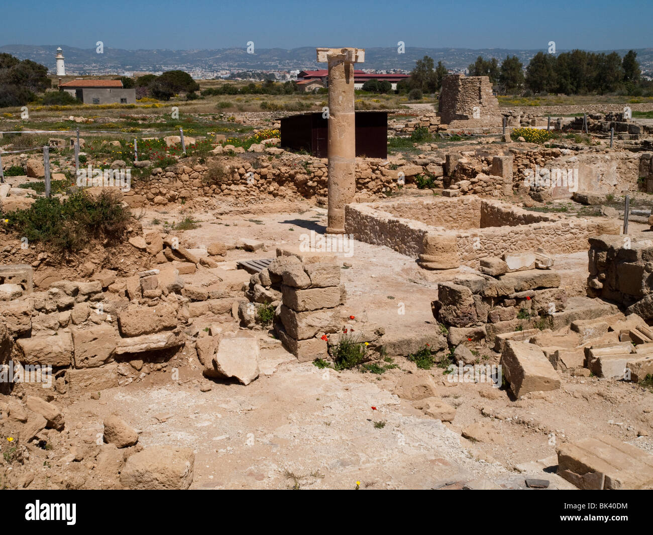 Ruins at the Paphos Archaeological Park, Cyprus Europe Stock Photo - Alamy