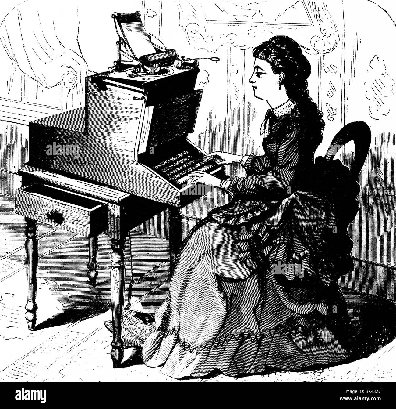 Shole s typewriter, 1872 Stock Photo - Alamy