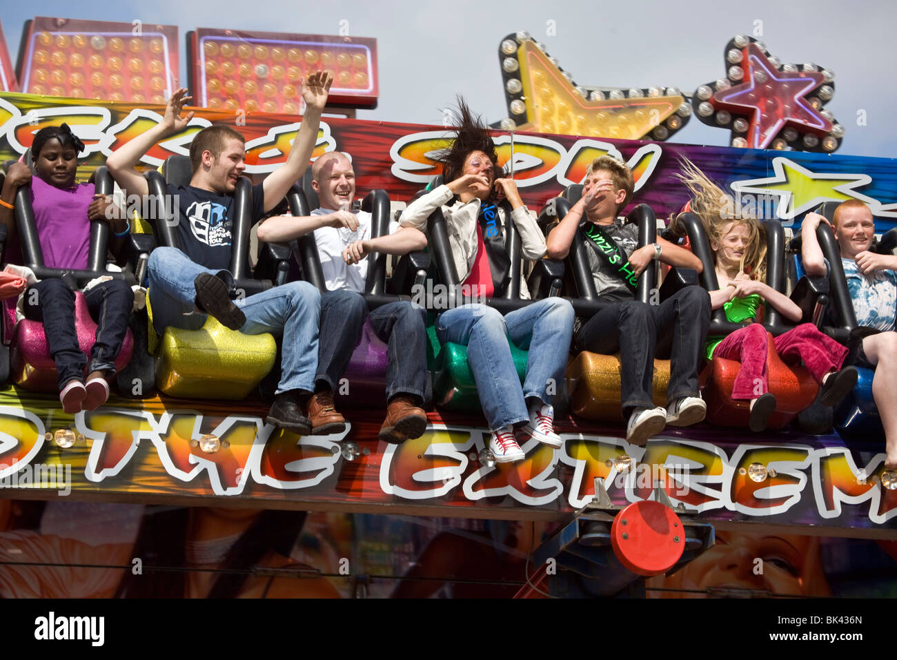 Blackpool pier funfair rides blackpool hi-res stock photography and ...