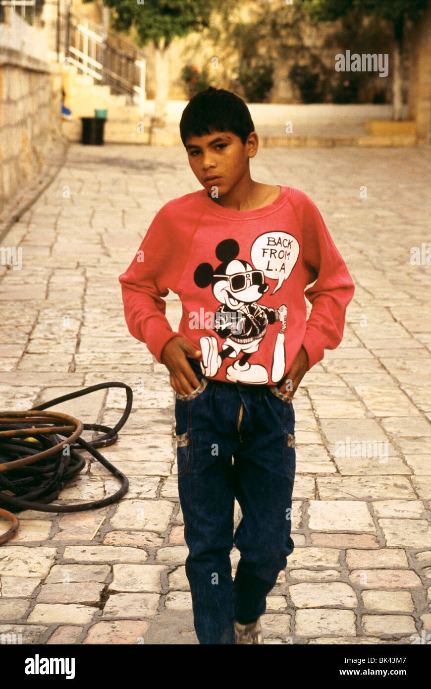 Portrait of young teenage boy in Old Jerusalem, Israel Stock Photo - Alamy