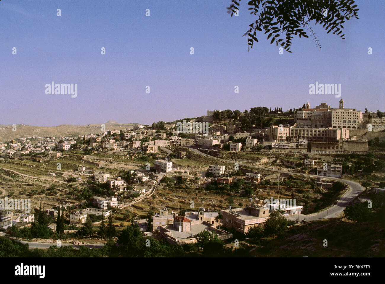 The hillside city of Bethlehem on the West Bank, Palestine Stock Photo ...