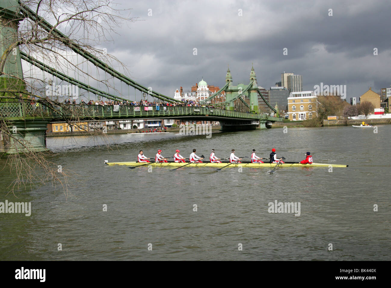 Rowing Team in the Head of the River Race on the River Thames at ...